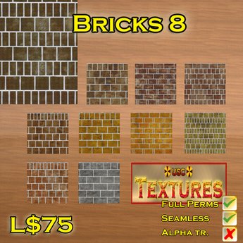 Second Life Marketplace - USC Textures - Bricks 8
